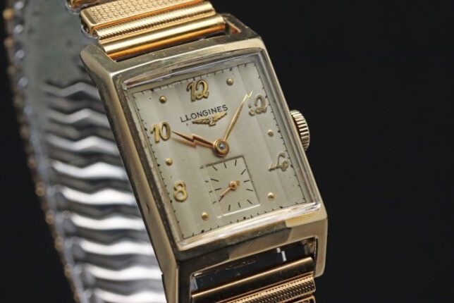 ロンジン 角金 レクタンギュラーケース スモールセコンド 10KGF キャリバー9LT 手巻き 京都屋 時計 買取