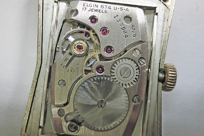 エルジン ショックマスター 角金 レクタンギュラーファンシーケース Ref.6554 Cal.674 滋賀 遺品整理